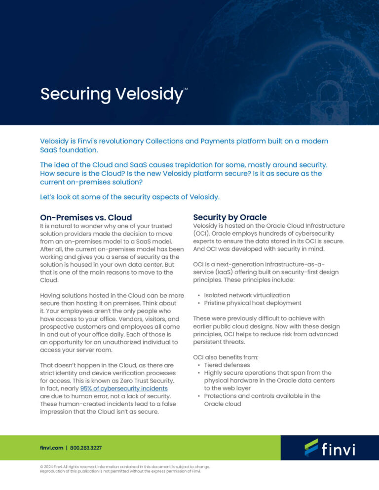 Velosidy Demo Series - Finvi