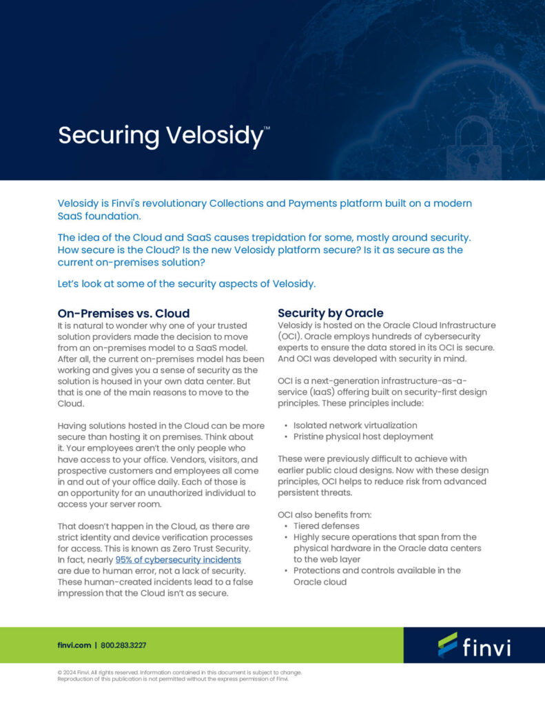 Velosidy Demo Series - Finvi